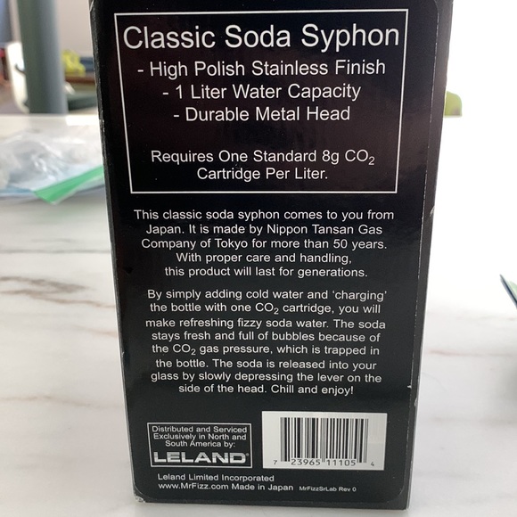 Mr. Fizz | Kitchen | Mr Fizz Leland Soda Syphon Carbonated Water Maker ...